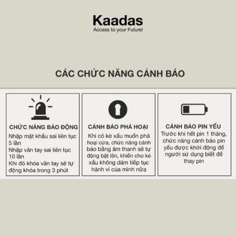 Kaadas 6002 - Khóa cửa thông minh dành cho đại sảnh