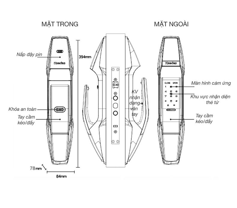 Hướng dẫn sử dụng khóa cửa điện tử Kaadas