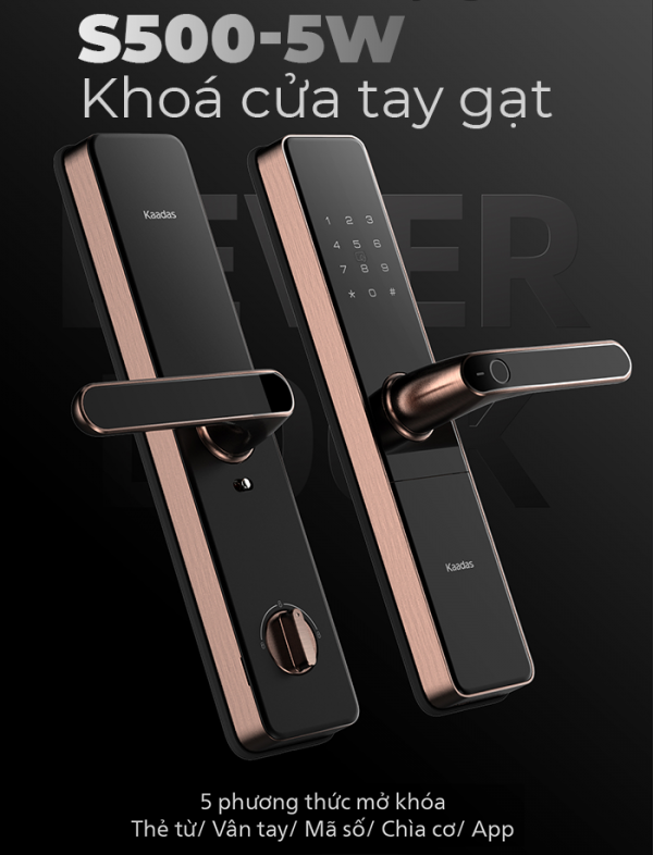 Kaadas S500-5W dòng khóa cửa thông minh bán chạy nhất